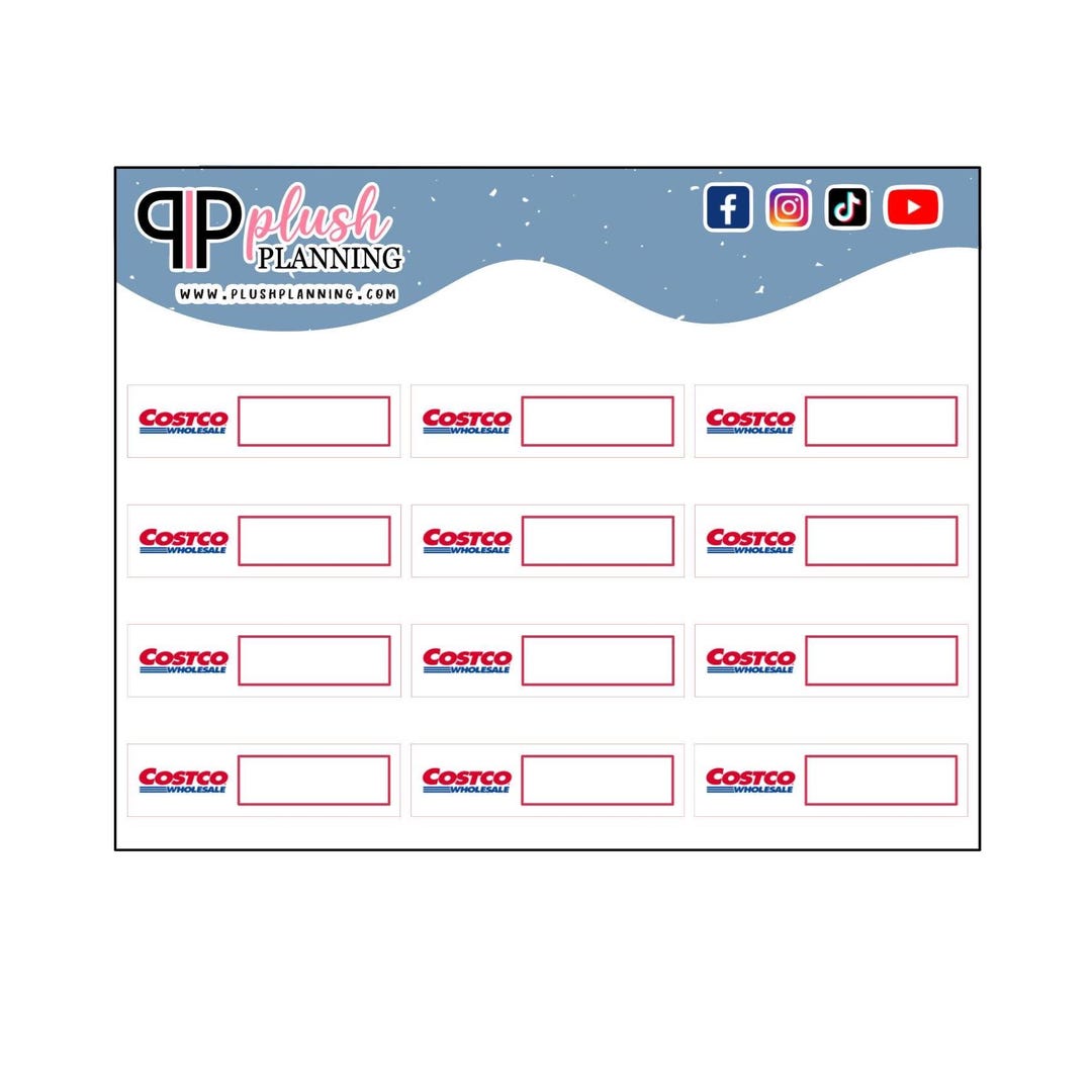 Costco Icon Planner Stickers, Grocery Shopping Tracker - Etsy