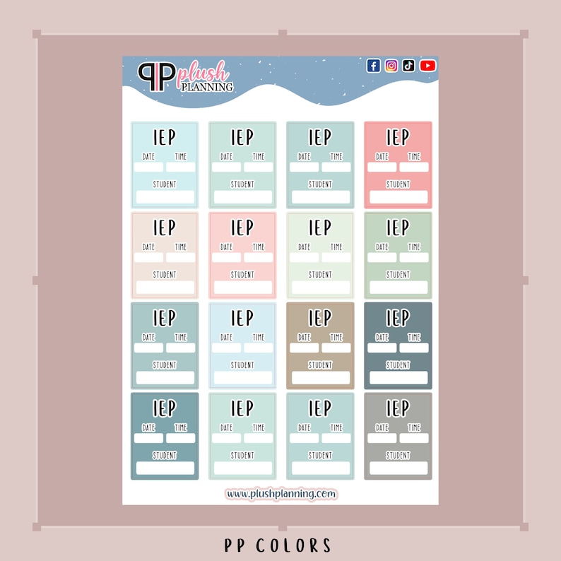 IEP Meeting Box Planner Stickers Appointment Stickers - Etsy