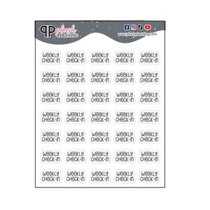Weekly Check in Script Stickers, Functional Script Stickers, Budget ...