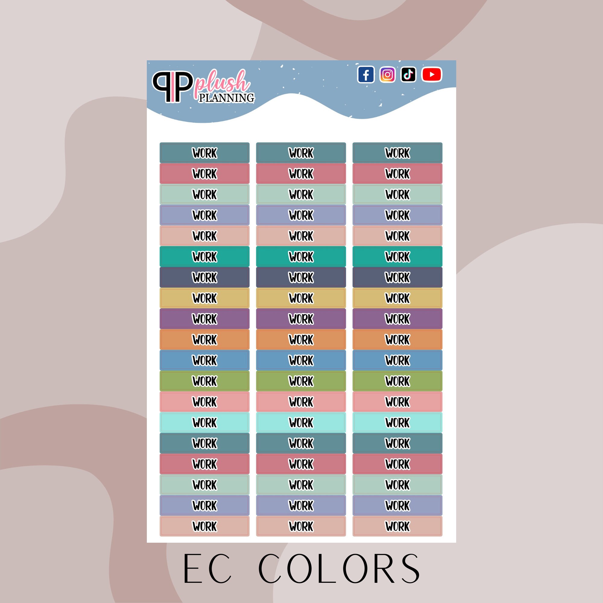 WORK Label Tracker Planner Stickers - Etsy