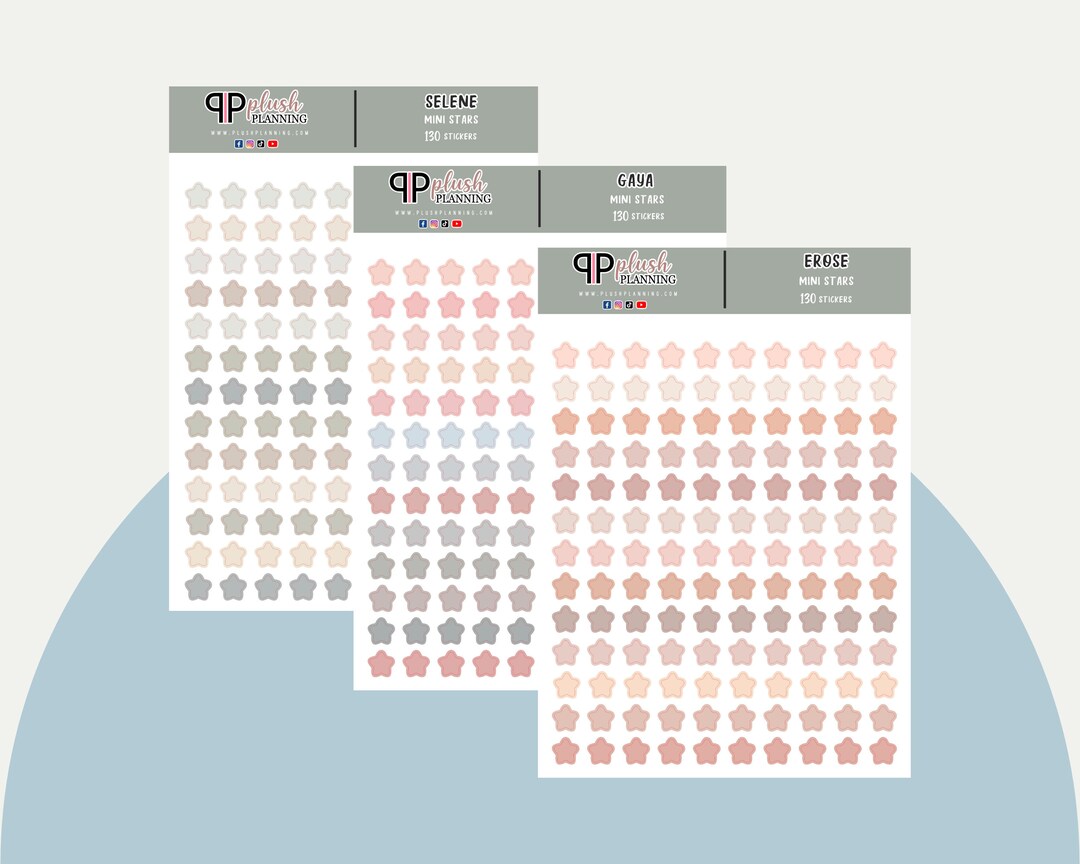 Mini Stars Planner Stickers, Minimalist Collection, Bullet Journal ...