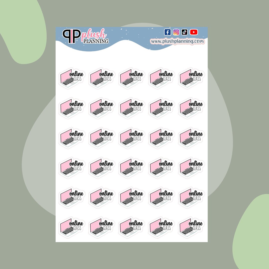 Online Class Event Planner Stickers, Functional Deco Stickers ...