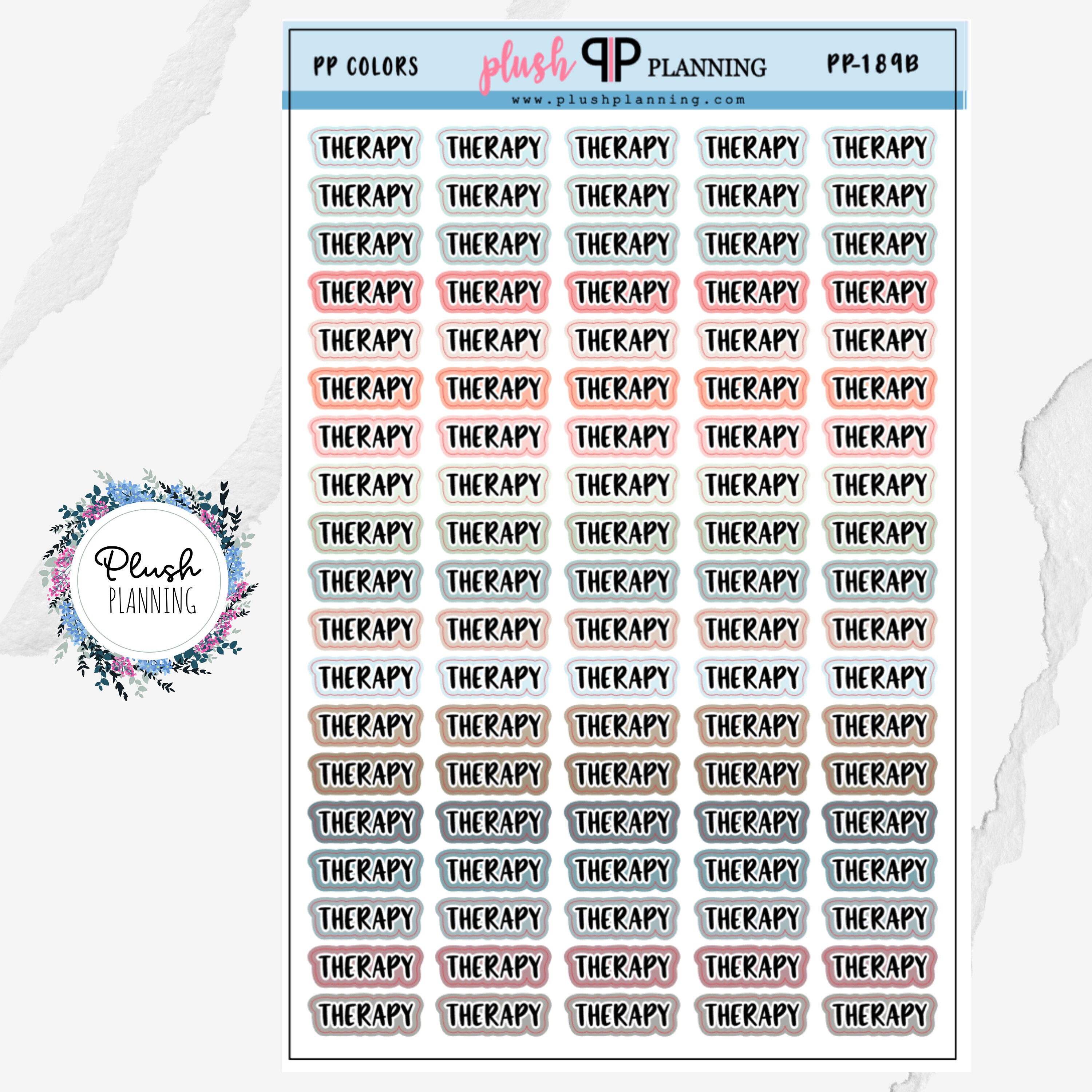 Therapy Script Tracker Planner Stickers Black Mix Colors PP - Etsy