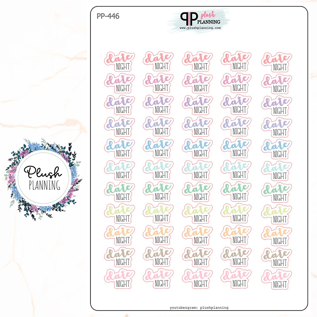 Date Night Script Planner Stickers - Etsy