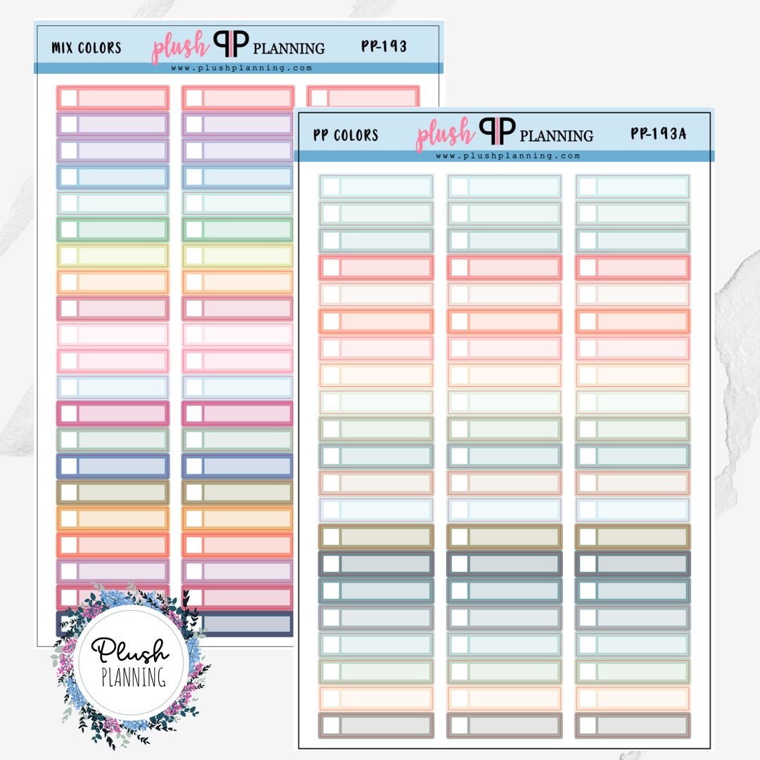 Basic Label Checklist Planner Stickers - Etsy
