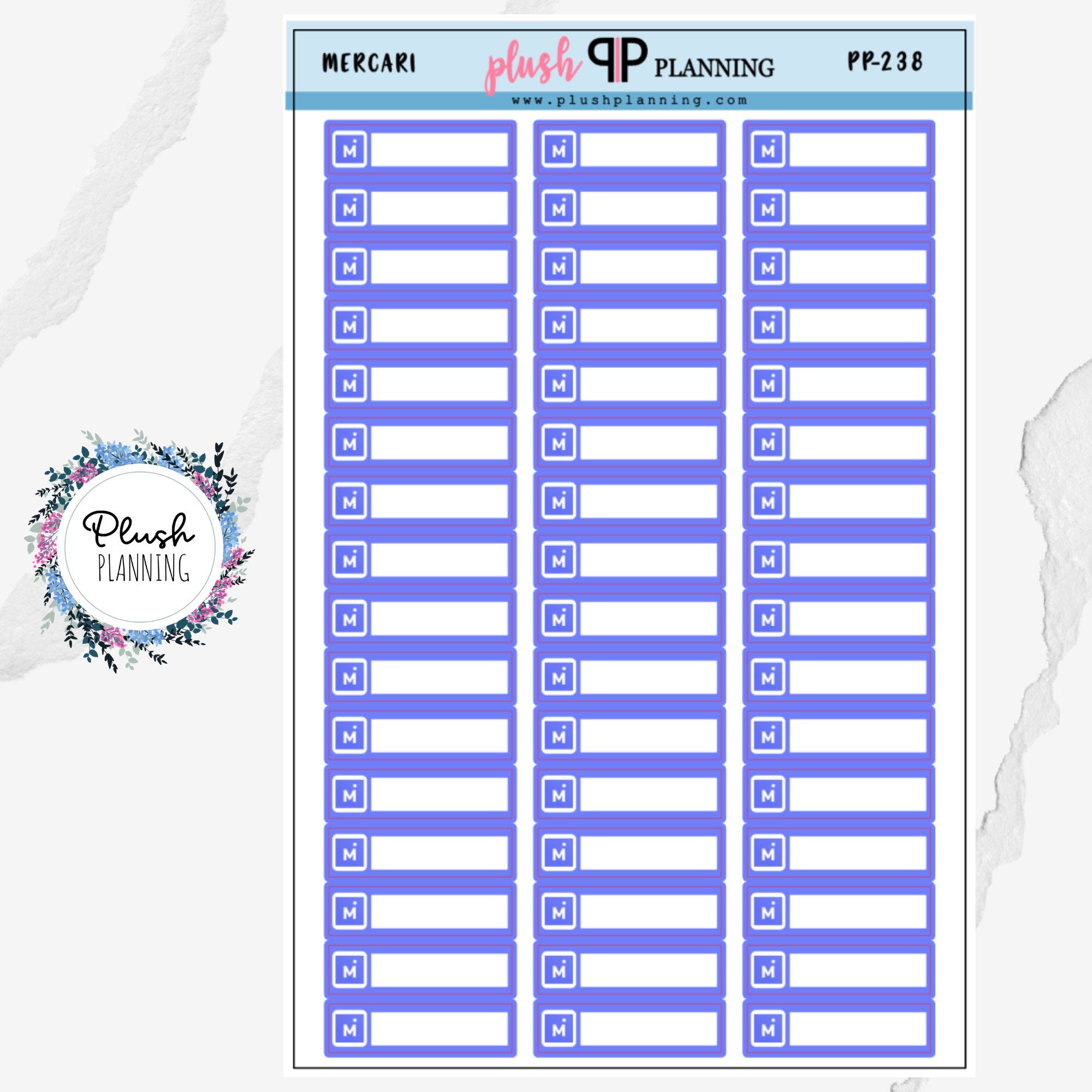 Mercari Icon Label Planner Stickers Listing Tracker Sales - Etsy