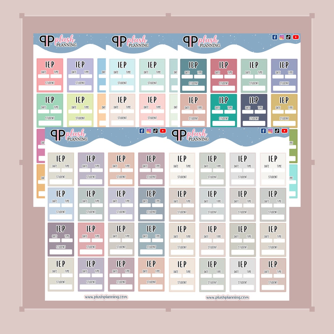 IEP Meeting Box Planner Stickers, Appointment Stickers, Meeting ...