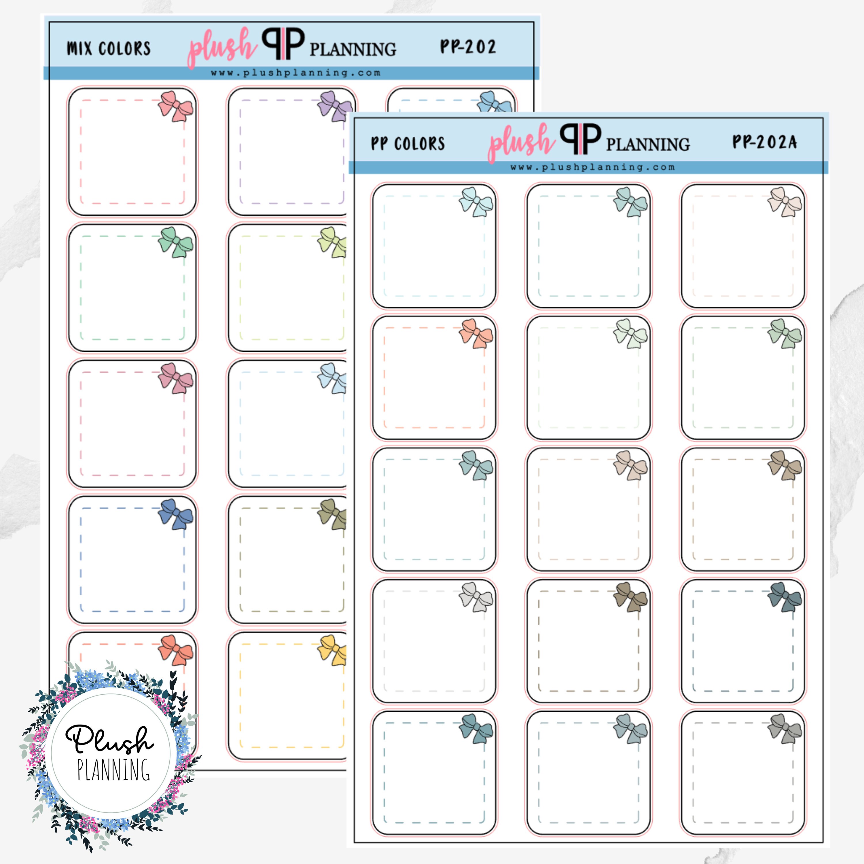 Doodle Box With Side Bow Planner Stickers Doodle Stickers - Etsy