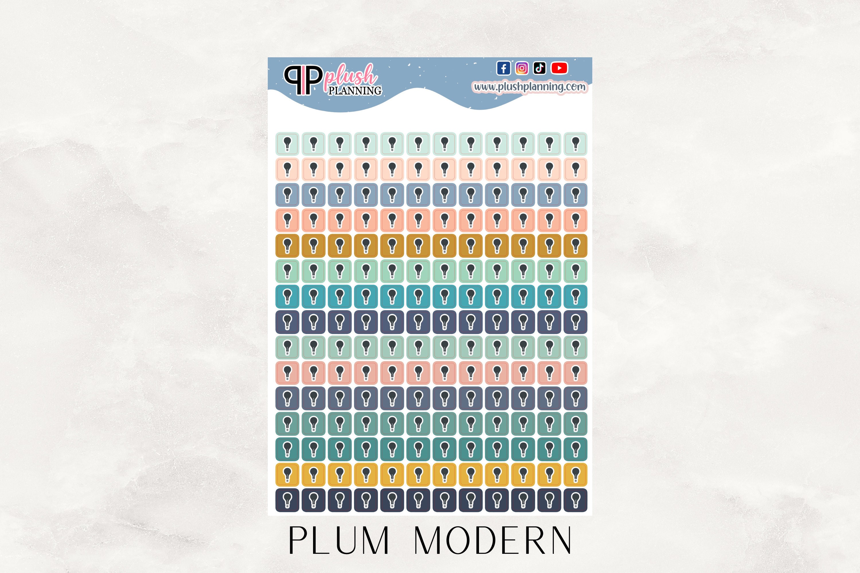 Electric Bill Tracker Square Tracker Planner Stickers Itty - Etsy