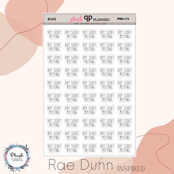 Paper Paper & Party Supplies Removable Stickers Plush Planning Rae Dunn ...