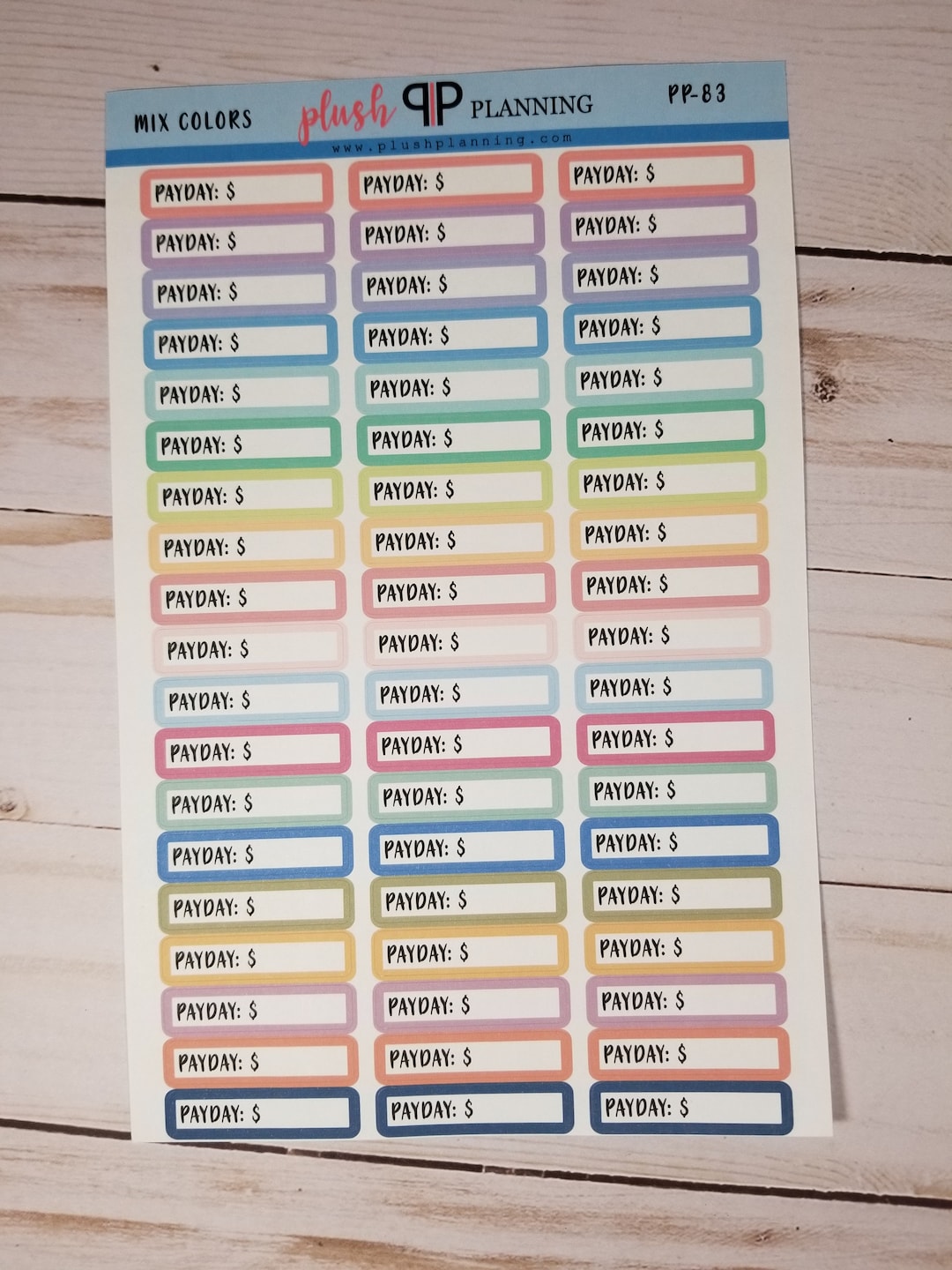 Payday Script Label Planner Stickers - Etsy