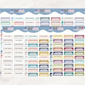 Writable Work Schedule Label Tracker Planner Stickers, Removable ...