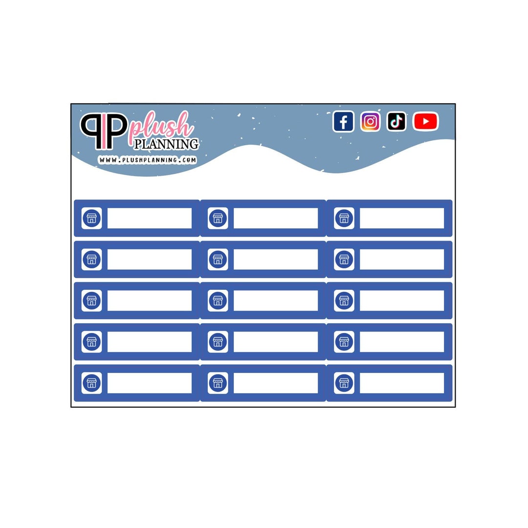 Facebook Marketplace Planner Stickers, Listing Tracker, Removable Matte ...
