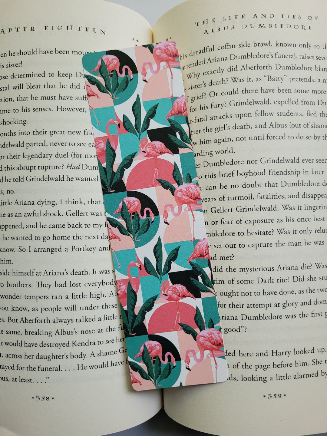 Geometric Flamingos Pattern Bookmarks, Flamingos Bookmarks, Geometric ...
