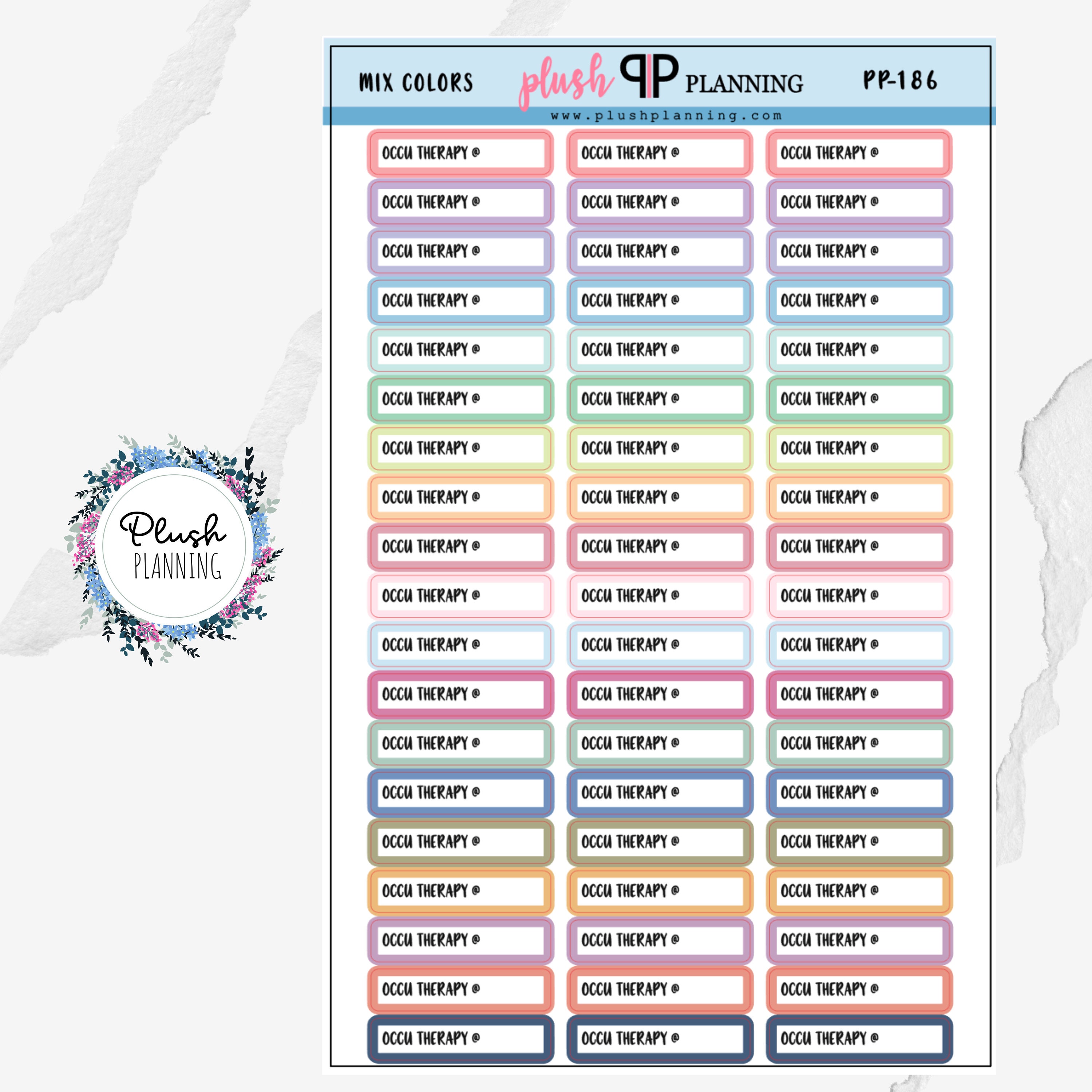 Occupational Therapy Label Tracker Planner Stickers Mix - Etsy