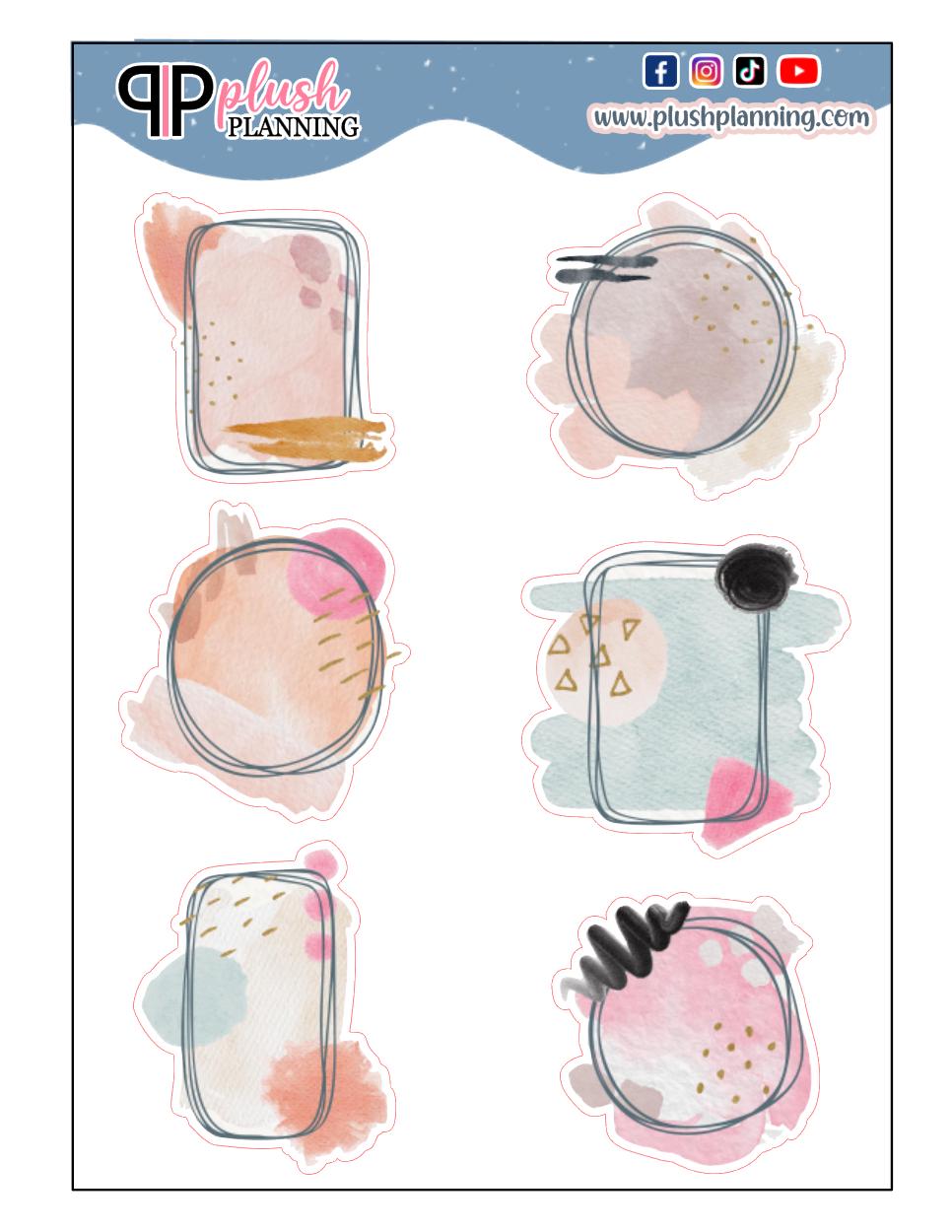 Abstract Frames Style 2 Clip Art Stickers, Functional Scrapbooking ...