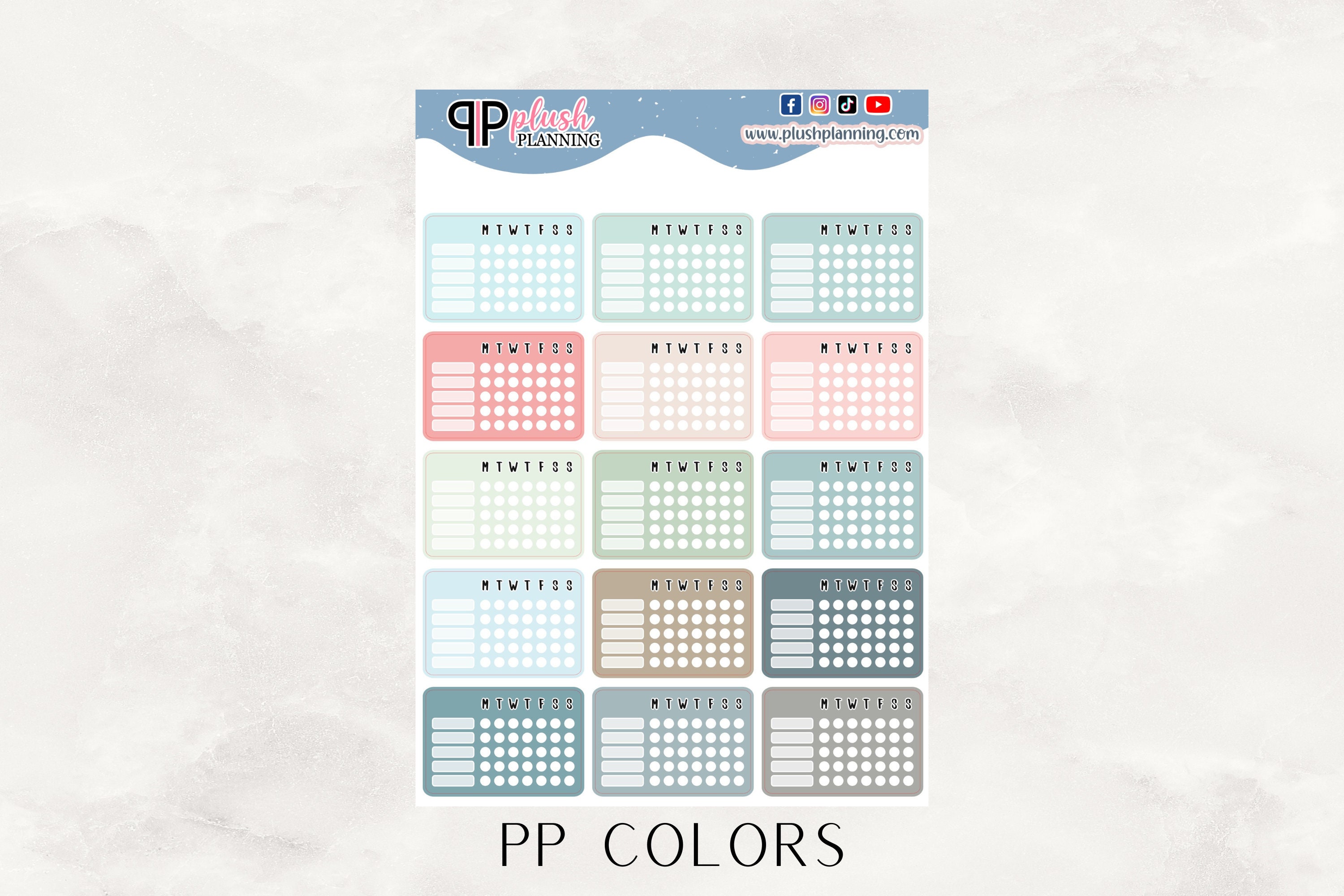 Weekly Habit Tracker Planner Stickers, Habit Tracker, Plush Planning - Etsy