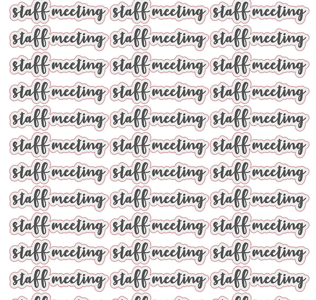 STAFF MEETING Script Planner Stickers - Etsy