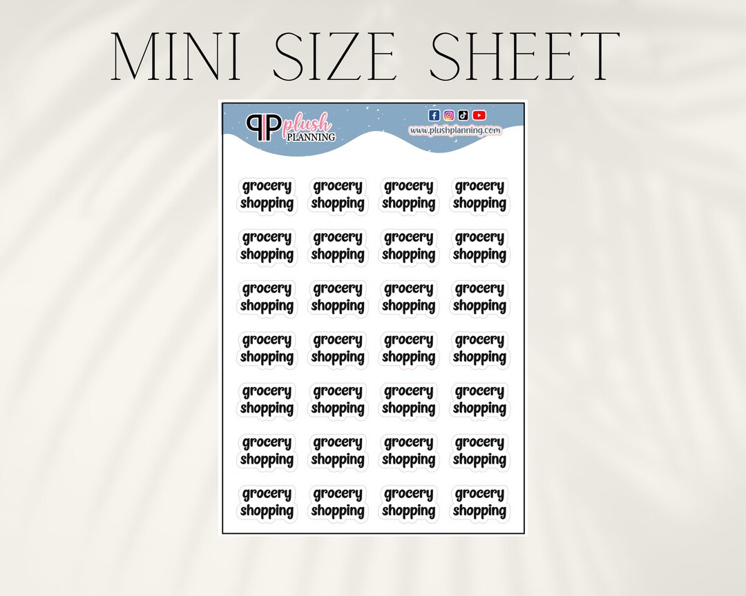 Grocery Shopping Script Tracker Planner Stickers, Script Stickers ...
