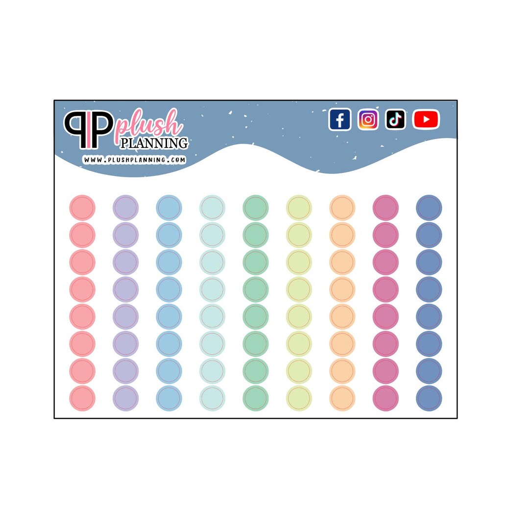 Mini Dots Tracker Planner Stickers, Functional Planner Stickers, Dots ...