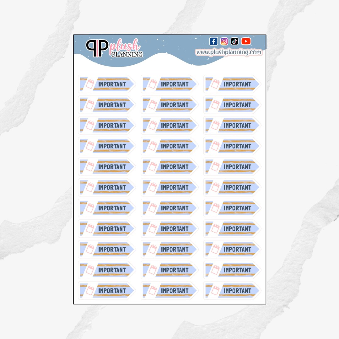 Important Arrow Clip Art Planner Stickers, Scrapbooking Stickers ...