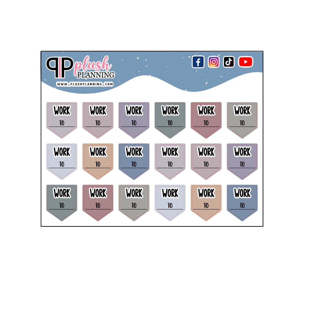 Work Shift Tracker Planner Stickers, Dreamy Colors, Removable Matte - Etsy