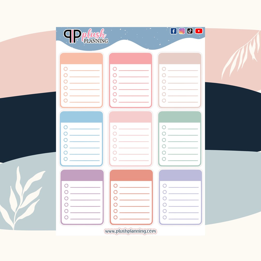 Full Box Checklist Deco Scrapbooking Planner Stickers, Decoration ...