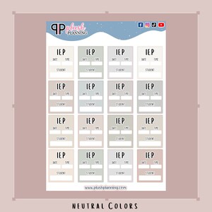 IEP Meeting Box Planner Stickers, Appointment Stickers, Meeting ...