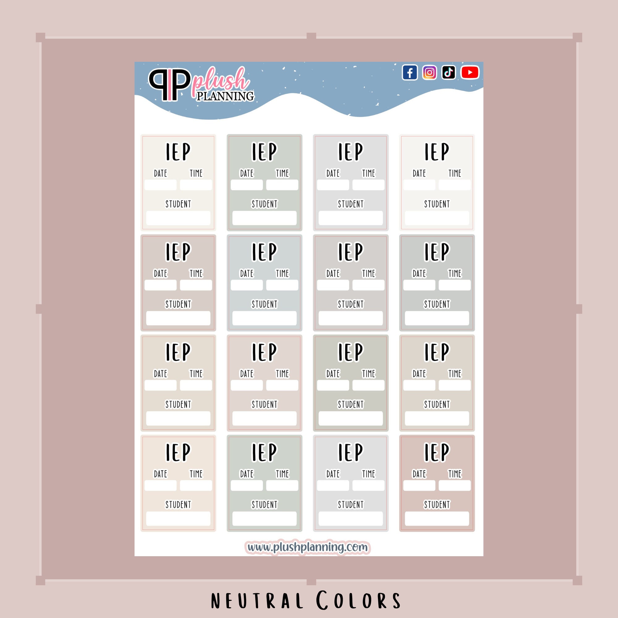IEP Meeting Box Planner Stickers Appointment Stickers - Etsy