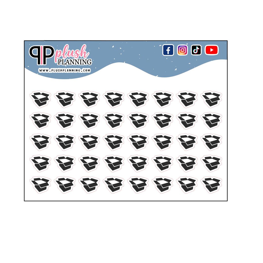 Moving Boxes Icons Planner Stickers, Functional Planner Stickers ...