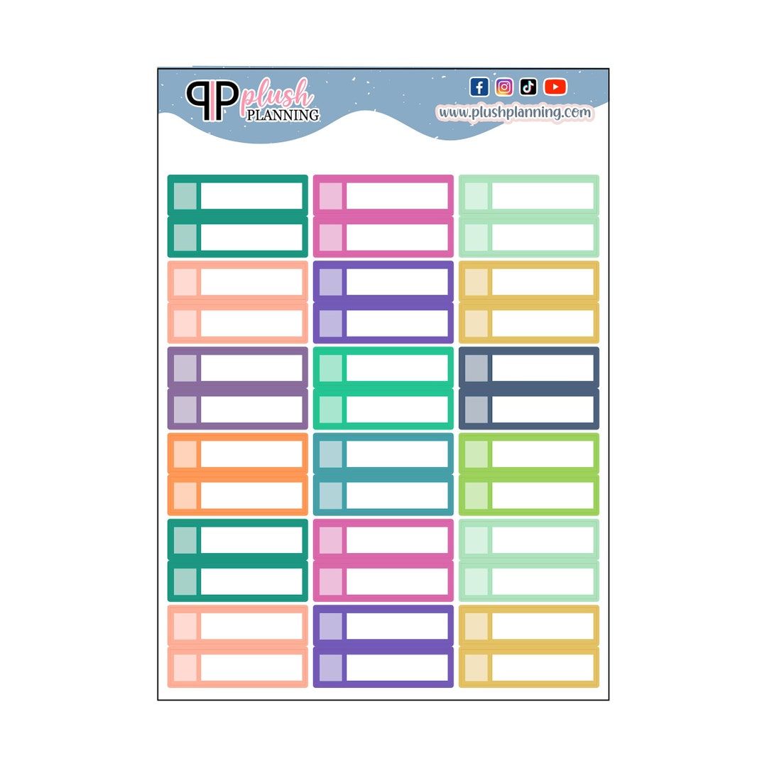 EC Colors Mix Appt Labels Tracker Planner Stickers, Functional Stickers ...