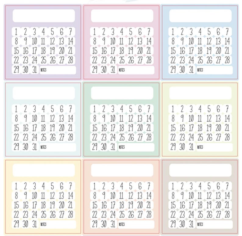 MONTH HABIT Tracker Monthly Sidebar Planner Stickers - Etsy