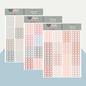 Check Boxes Planner Stickers Minimalist Collection Plush - Etsy