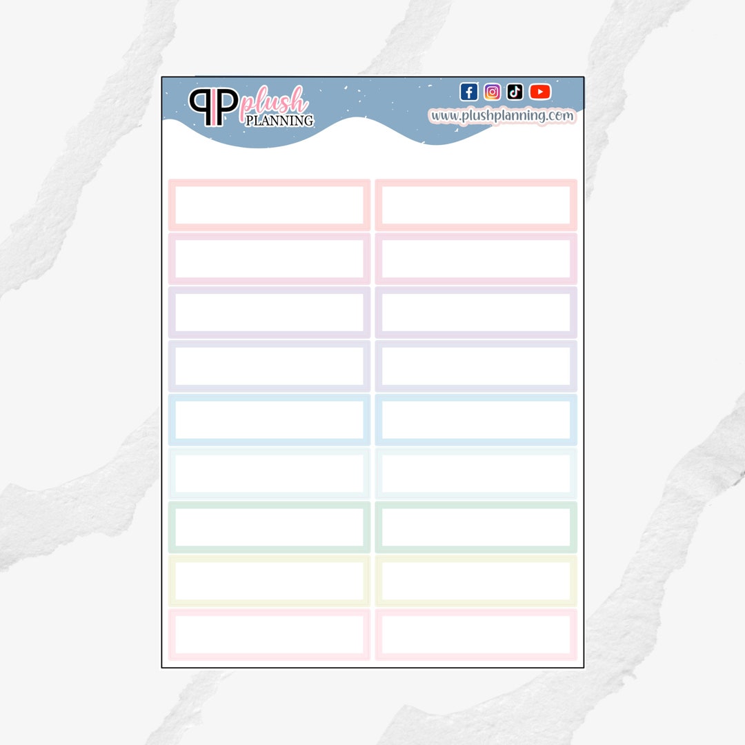 Writable EC Label Box Planner Stickers - Erin Condren Petite Planner ...
