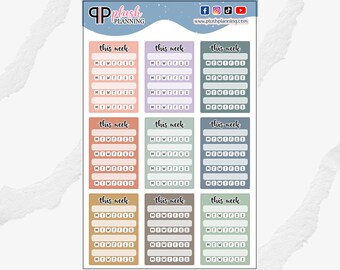 Individual Habit Tracker Planner Stickers, Write in Your Own Habit ...