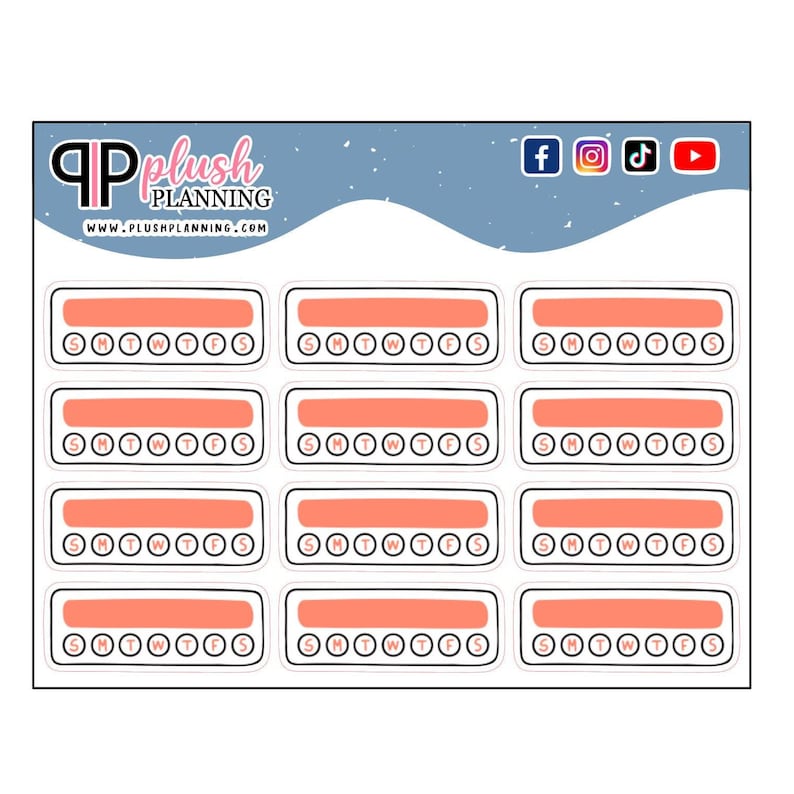 Daily Habit Tracker Stickers, Removable Matte Planner Stickers - Etsy