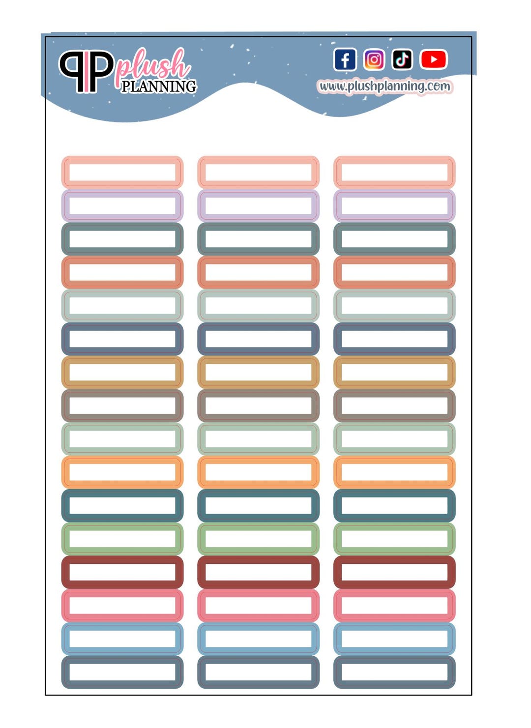 Writable Basic Label Tracker Planner Stickers, Reminder Labels ...