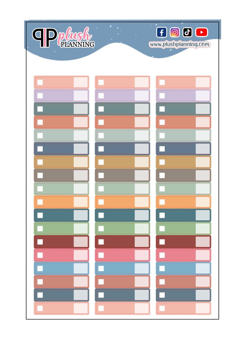 Budget Label With Checklist Tracker Planner Stickers, Plush Planning ...