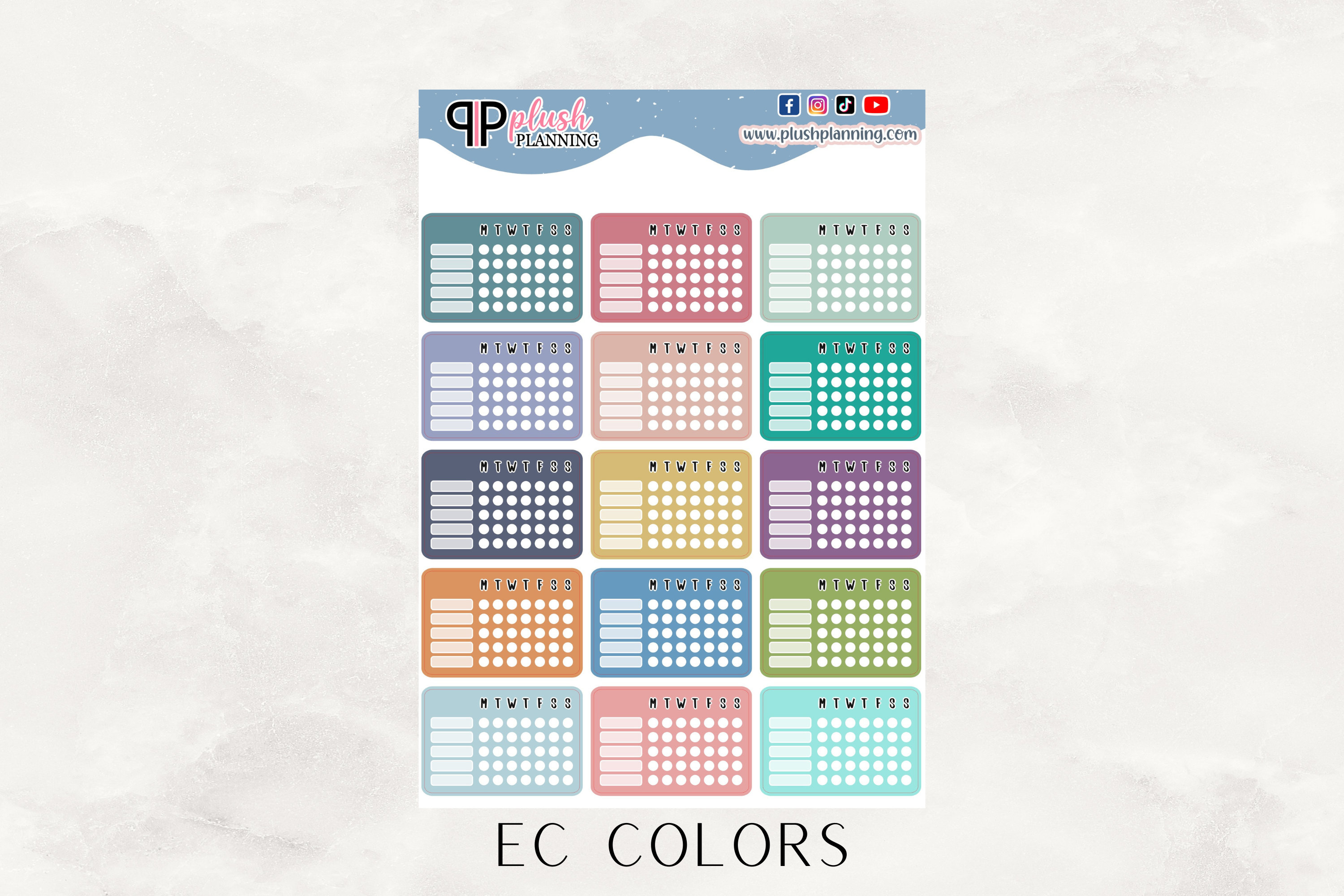 Weekly Habit Tracker Planner Stickers, Habit Tracker, Plush Planning - Etsy