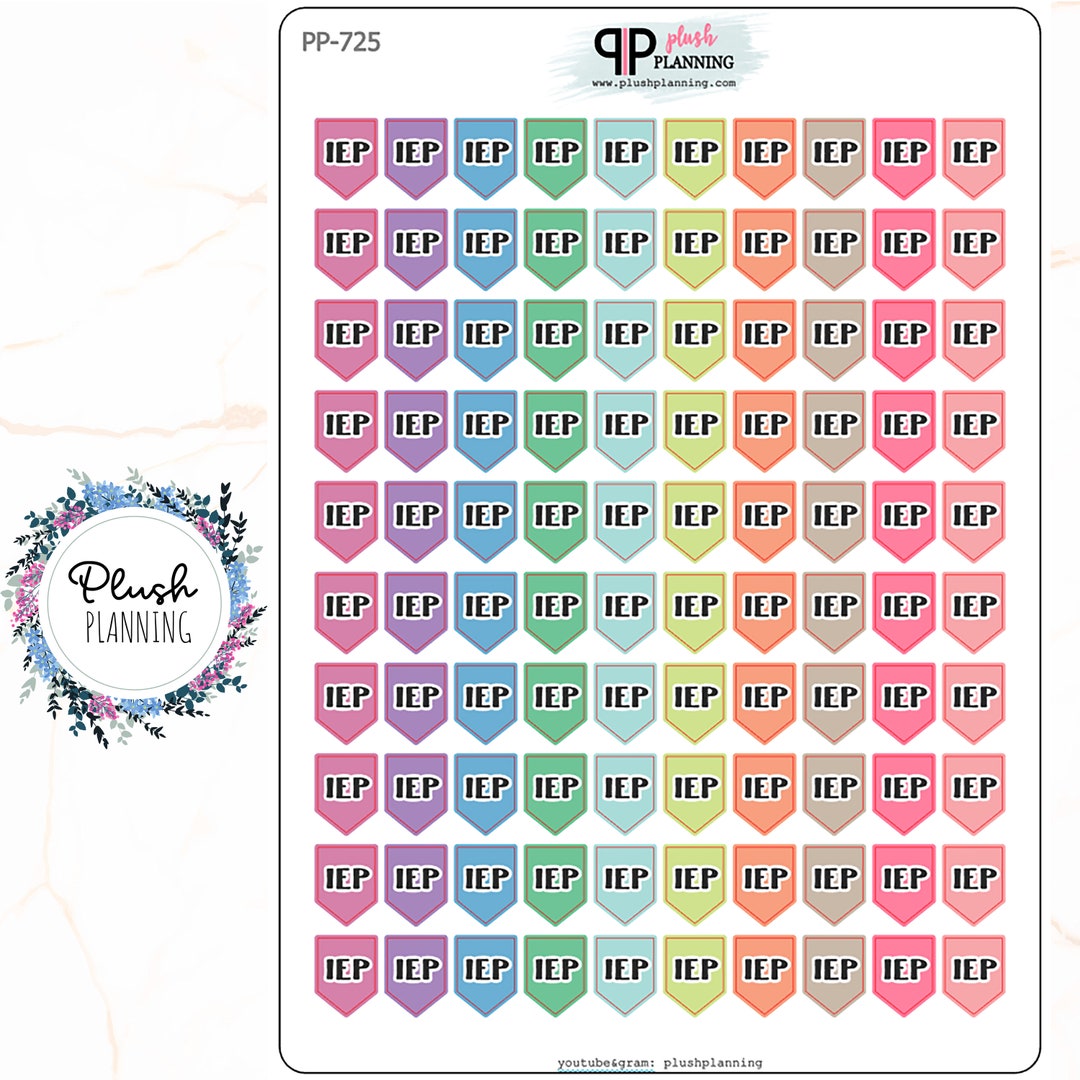 IEP PLANNER FLAGS Planner Stickers - Etsy