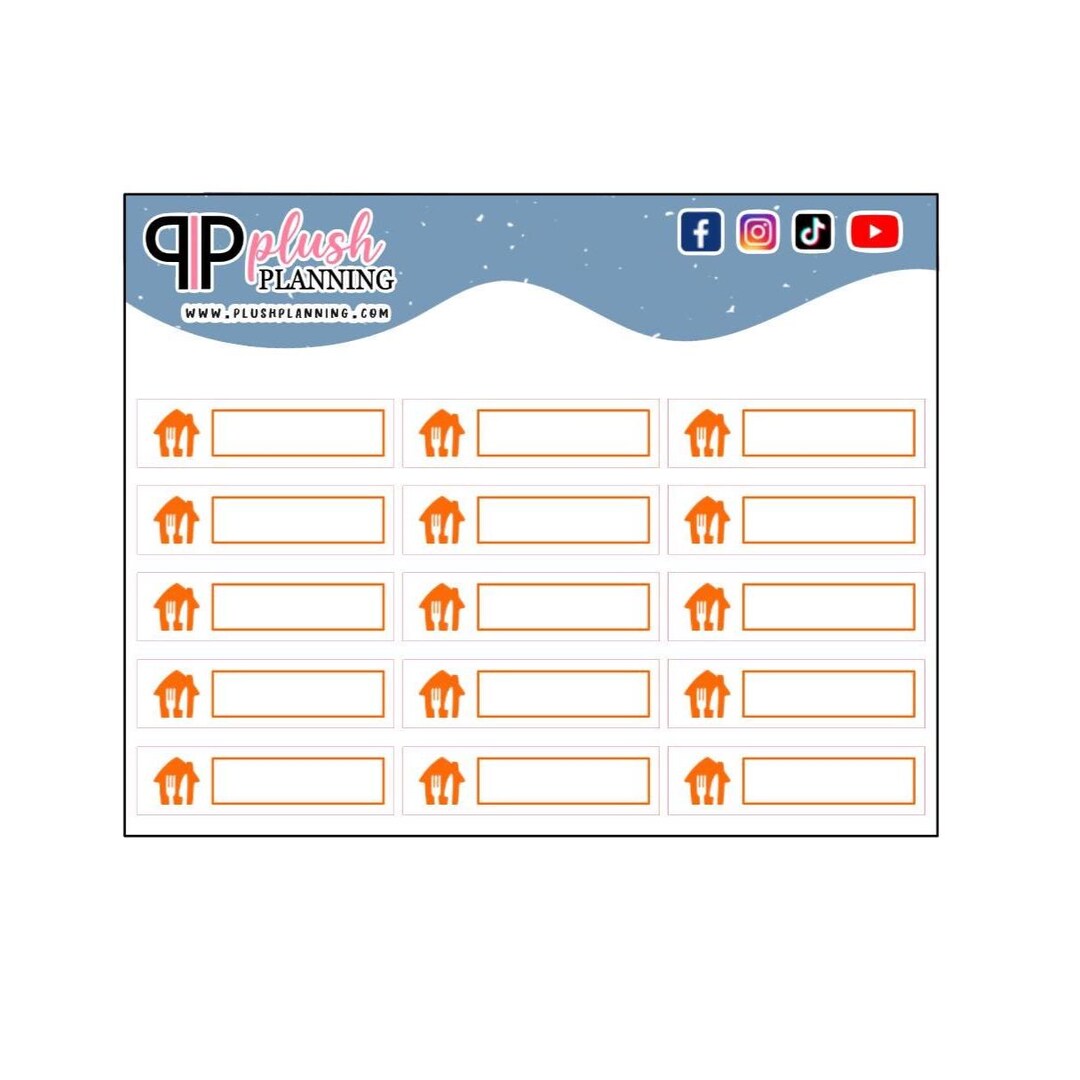 Grubhub Icon Planner Stickers, Food Tracker, Eating Out Stickers - Etsy