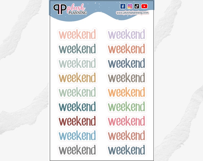 It's the Weekend Stickers | Different Color Options | Celebrate the ...