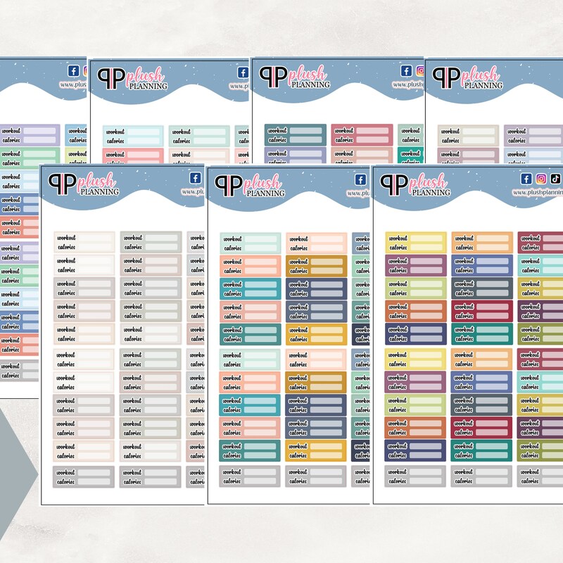 Fitness Planner Stickers - Etsy