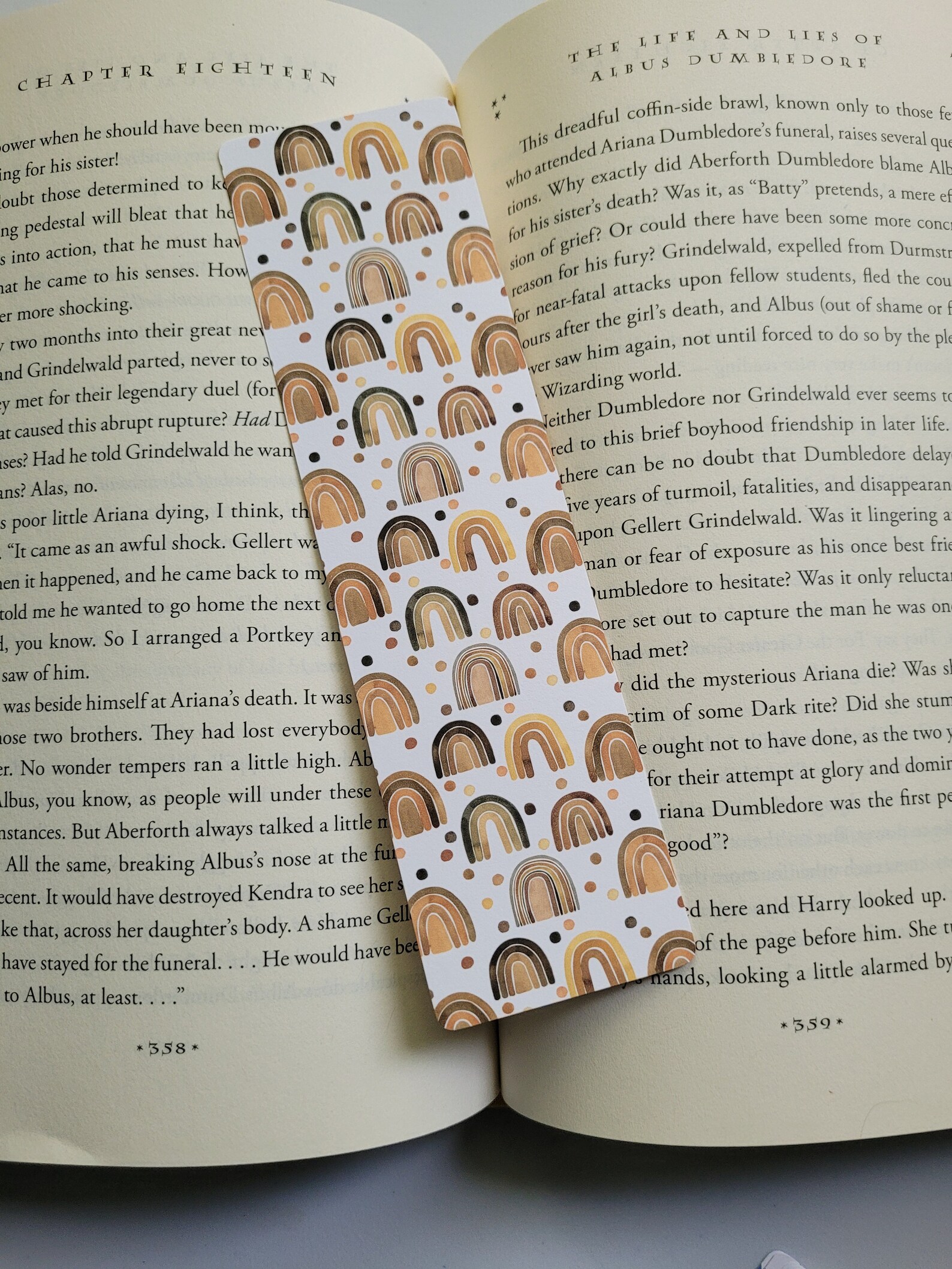 Neutral Boho Rainbows Pattern Bookmarks Rainbows Print - Etsy