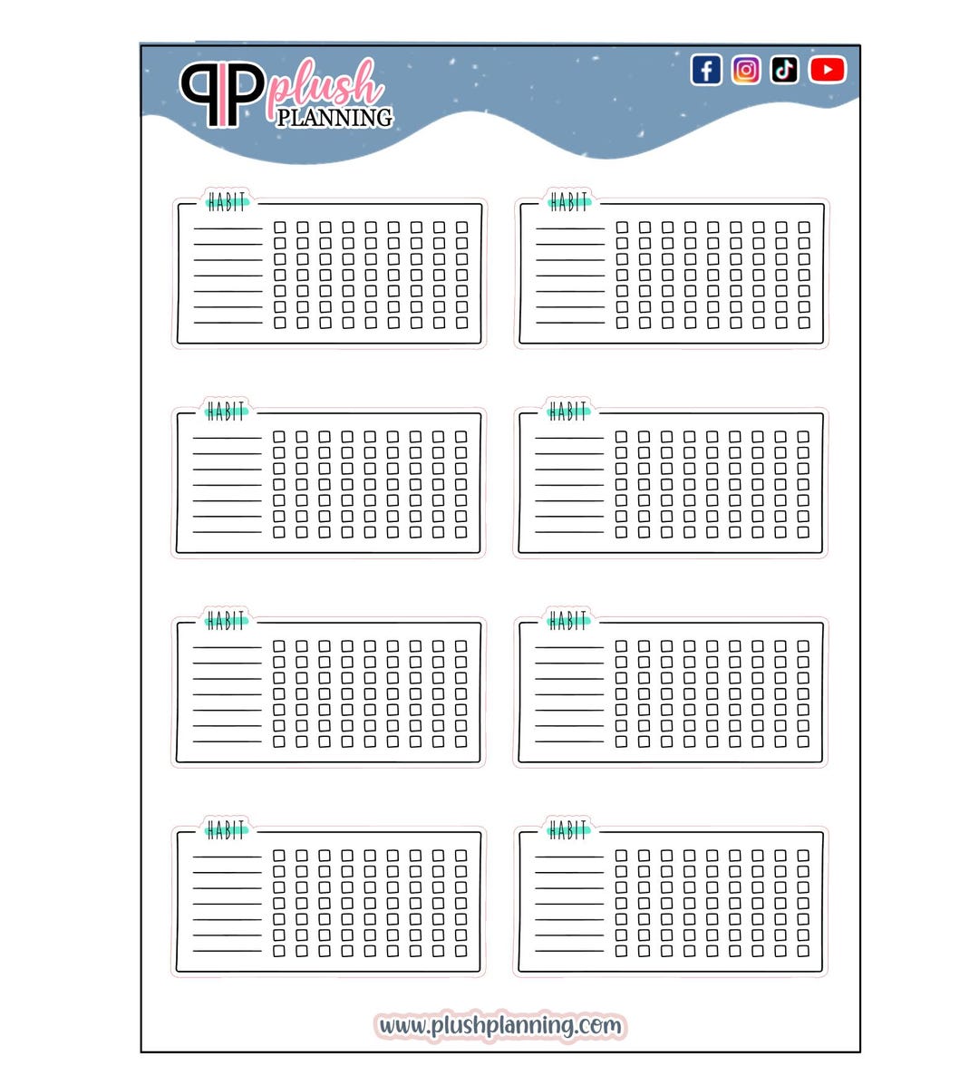 Weekly Monthly Habit Tracker, Writable Functional Planner Stickers - Etsy
