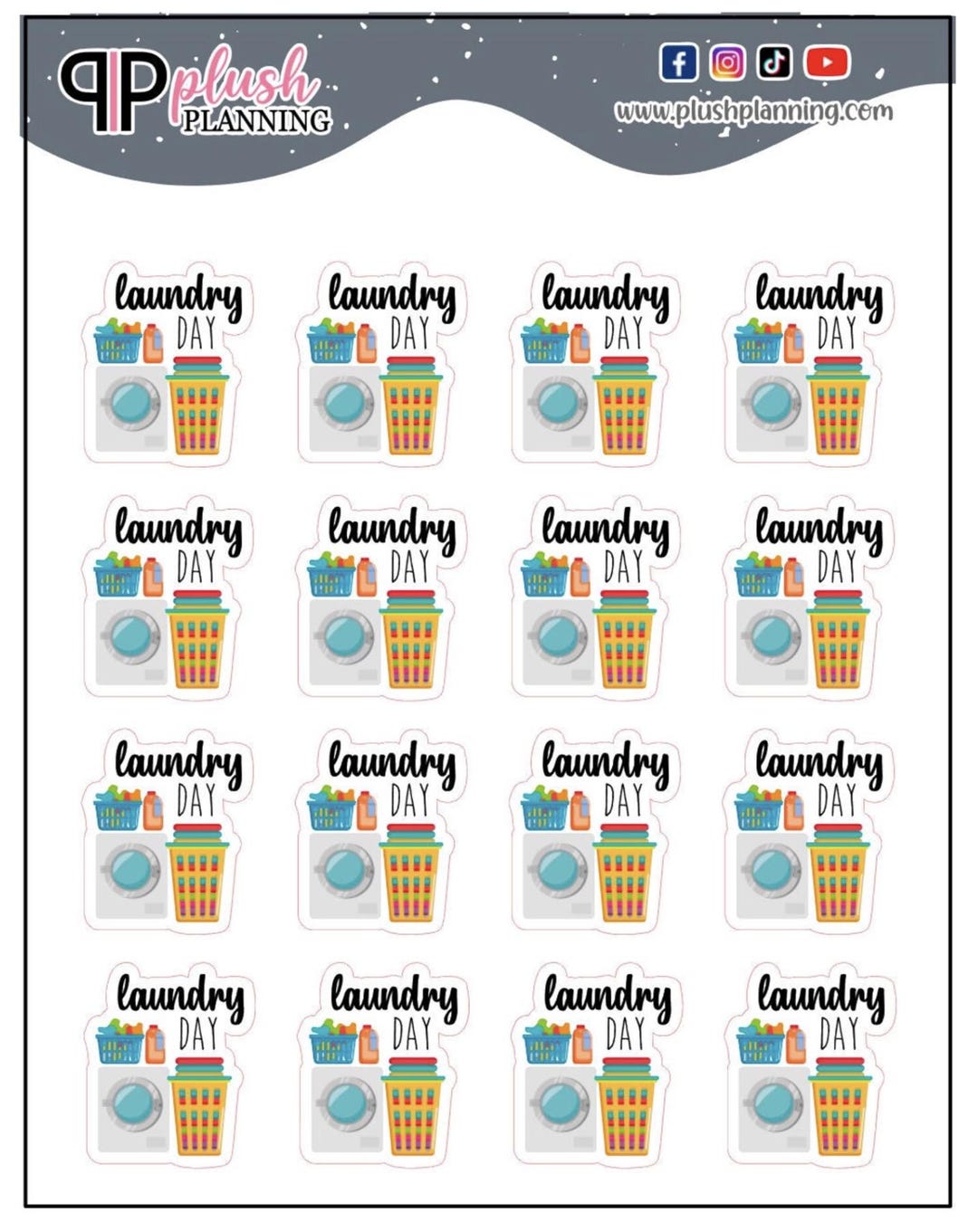 Laundry Day Planner Stickers, Functional Deco, Scrapbooking Stickers - Etsy