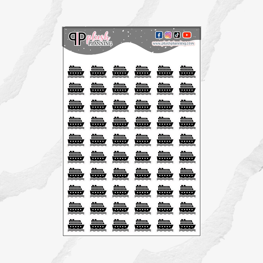 Cruise Ship Tracker Icon Planner Stickers, Cruise Ship Travel ...