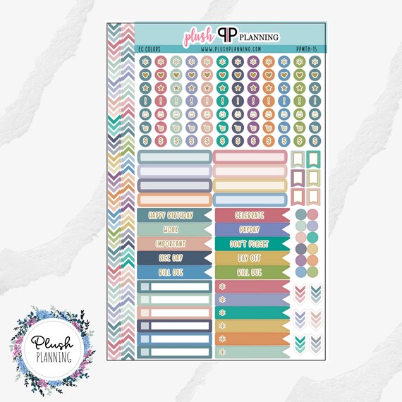 Calendars & Planners EC Icons Sticker Pack Label Stickers Plush ...
