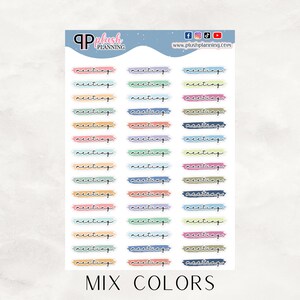 Meeting Highlighted Script Planner Stickers, Plush Planning - Etsy