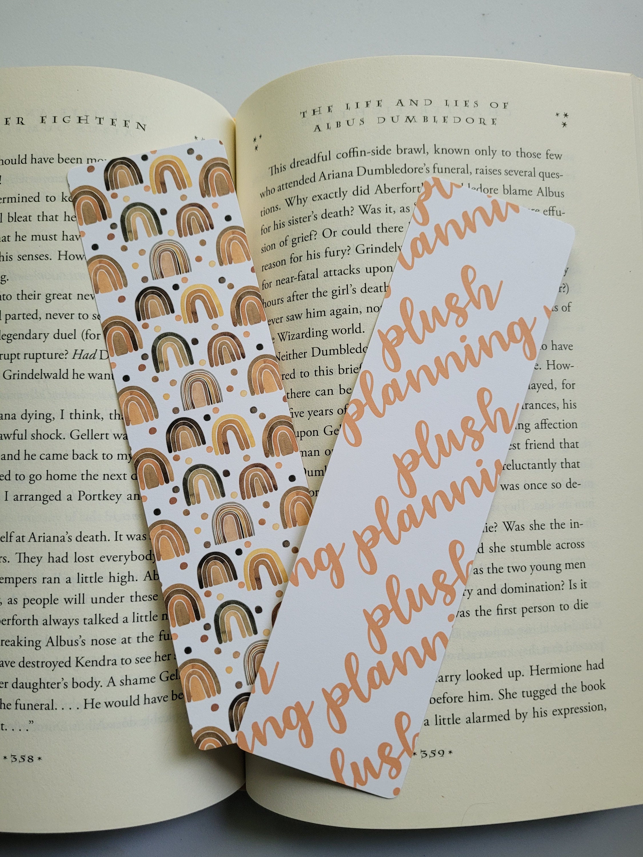 Neutral Boho Rainbows Pattern Bookmarks Rainbows Print - Etsy